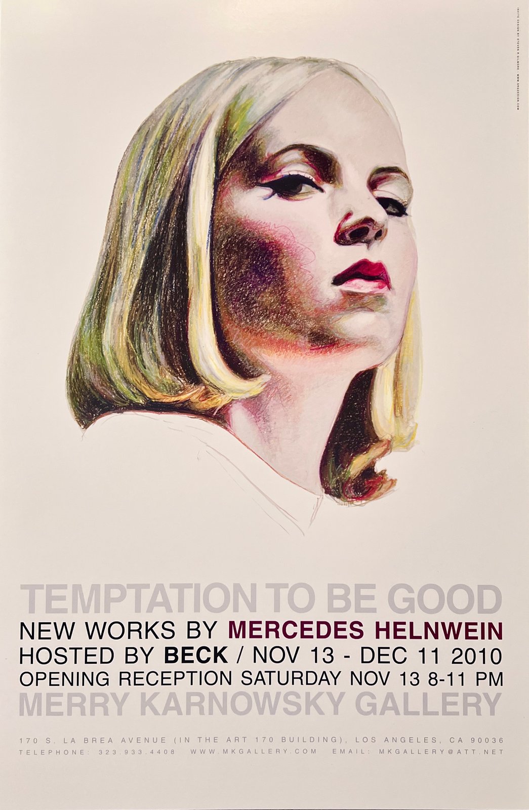 Mercedes Helnwein 'Temptation to Be Good' Show Poster